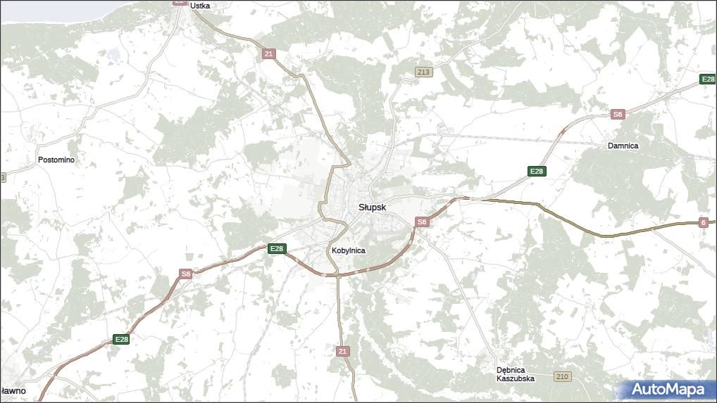 Mapa Słupska, Słupsk na mapie Targeo